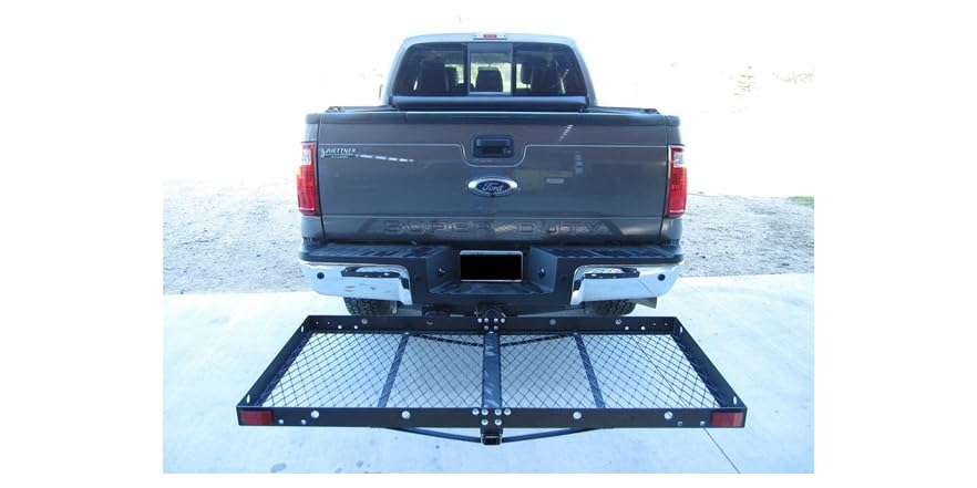 Tow Tuff Steel Cargo Carrier w/ Bike Rack, Black