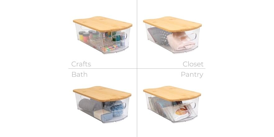 Smart Design Bin w/ Bamboo Lid