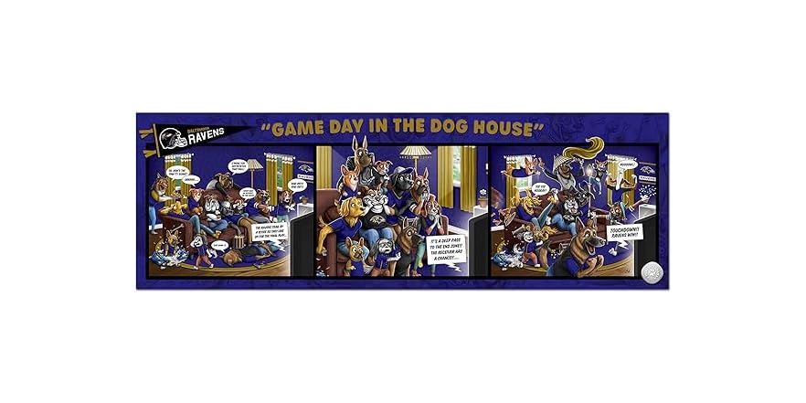 BALTIMORE RAVENS Game Day Dog House Puzzle 1000pc