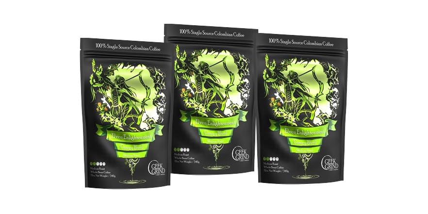 Geek Grind Whole Bean Coffee, 12oz 3 Pk