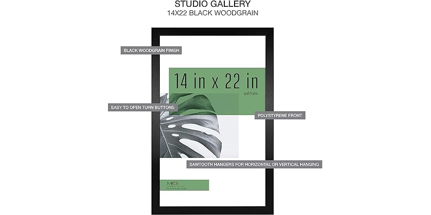 MCS Studio Gallery Frame - 14 x 22"