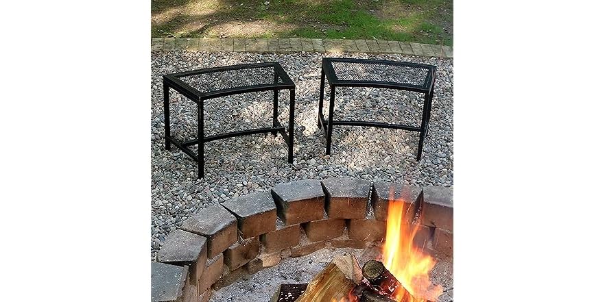 Sunnydaze Black Mesh Fire Pit Benches -Choose Style