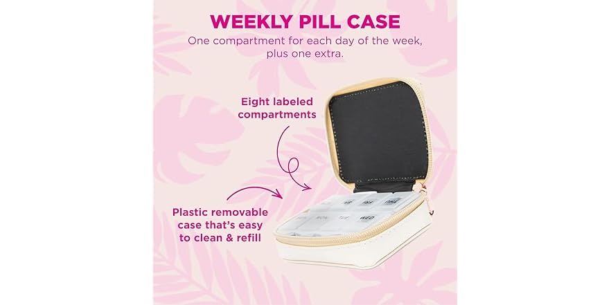 Miamica Pill Case 8-Day Beige