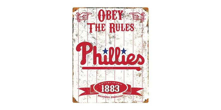 Philadelphia Phillies Vintage Metal Sign