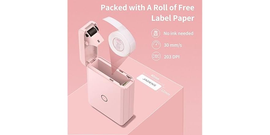 JADENS Label Maker Machine with Tape