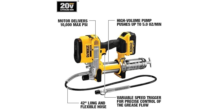 DEWALT DCGG571M1 Grease Gun Kit 20V MAX
