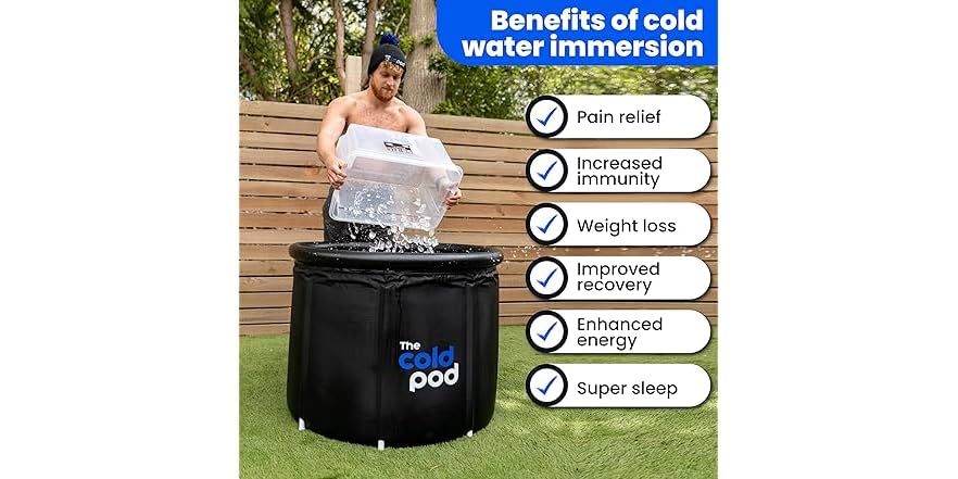 The Cold Pod Ice Bath Tub for Athletes XL with Cover