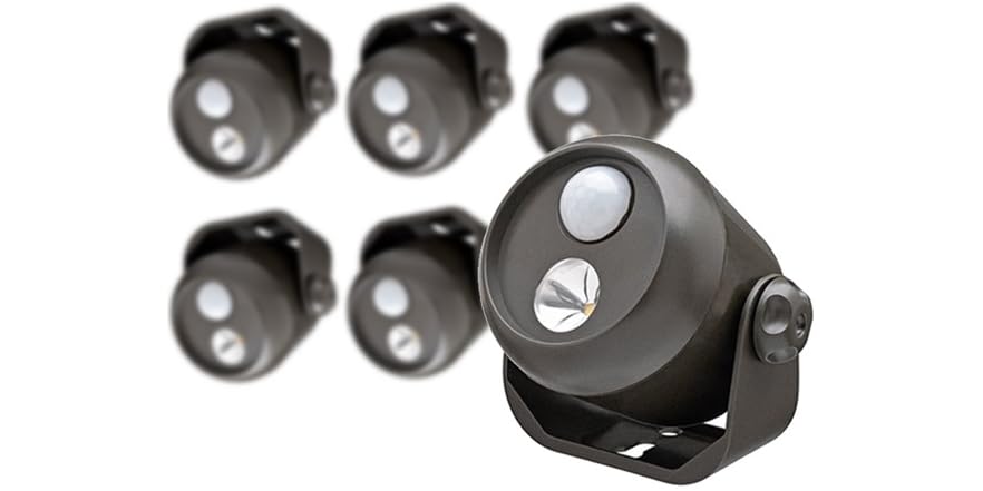Mr. Beams Mini Spotlight, 80-Lumens, 6-Pack