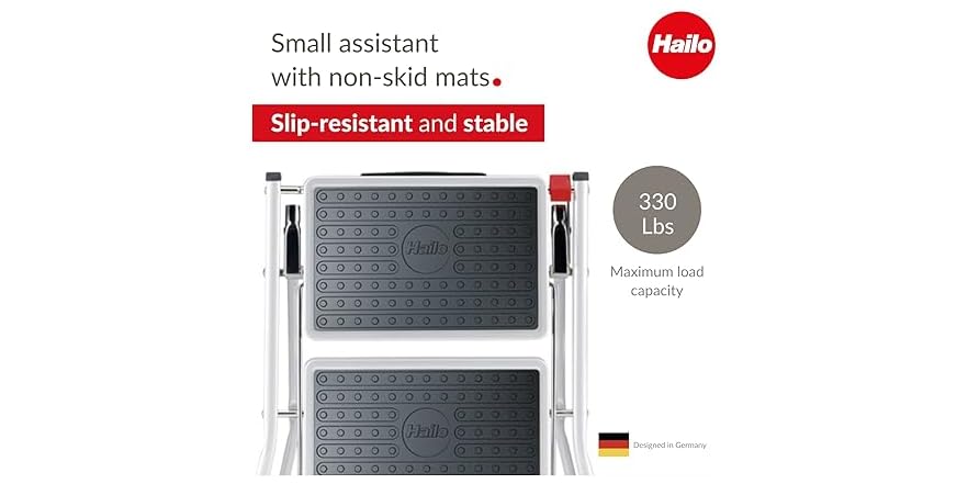 Hailo MK60 Mini (White) Steel Step Stool