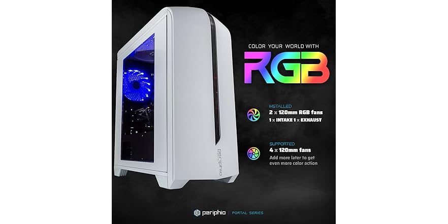 Periphio Warp Gaming PC Computer - AMD Ryzen 5 Elite 4-in-1 Gaming Bundle