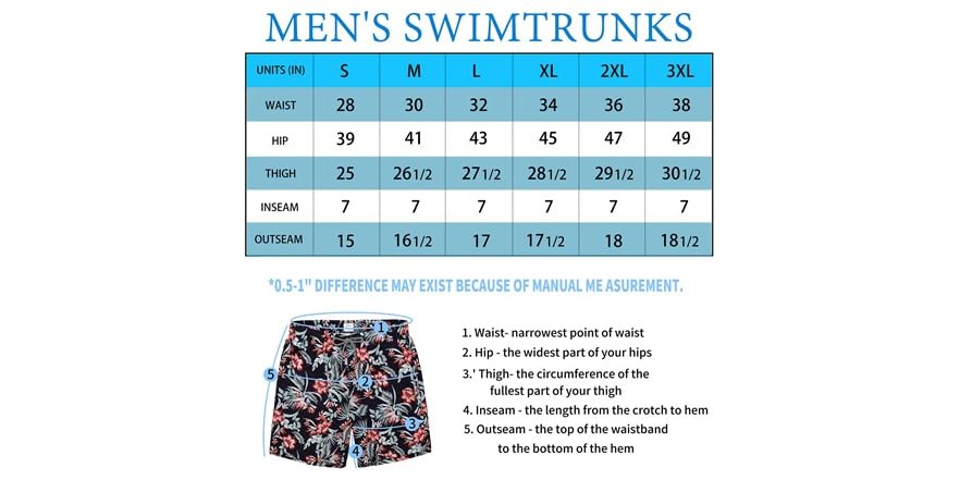 Biwisy Men's Swim Trunks - XL