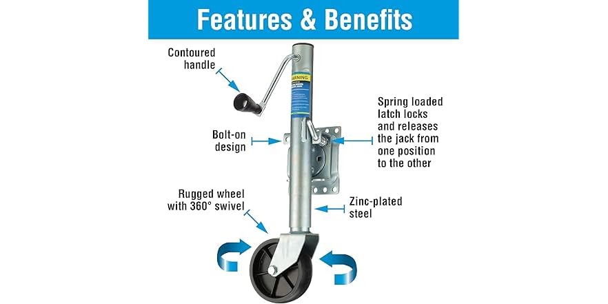 Seachoice Trailer Jack Max Lift 1,000 Lbs.