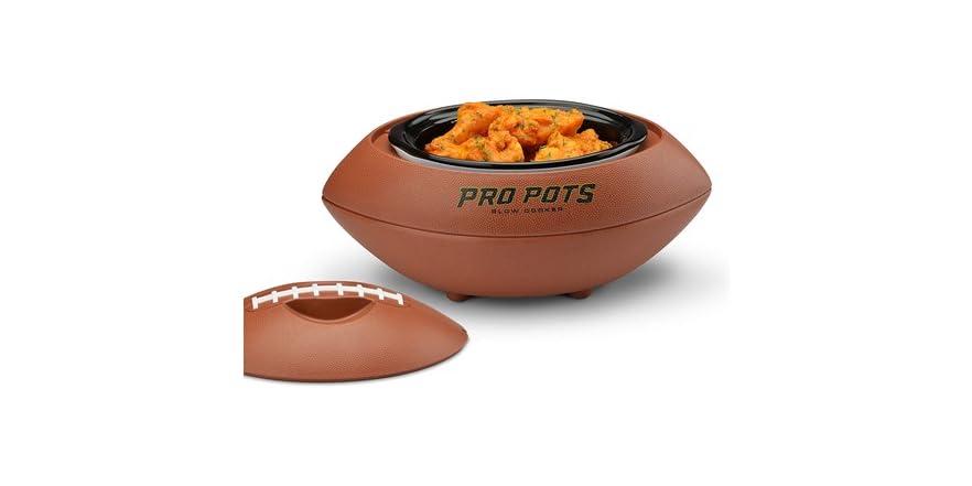 Pro Pots Football Slow Cooker, 1.5 Quarts