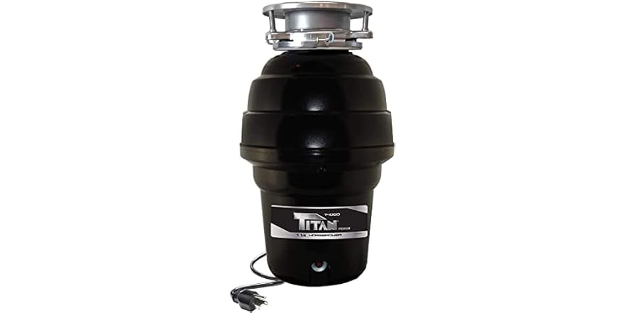Garbage Disposal, 1-1/4 HP, Black