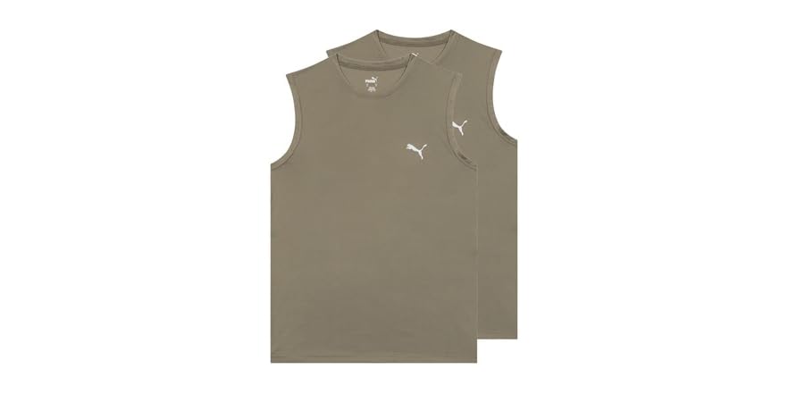 PUMA Men's 2 Pack Mesh Muscle Tee