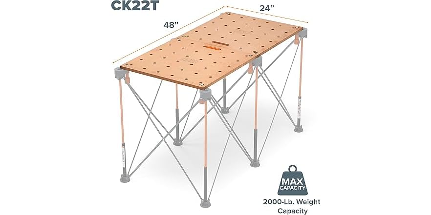 BORA CK22TM Centipede Workbench Table Top 24"x48"