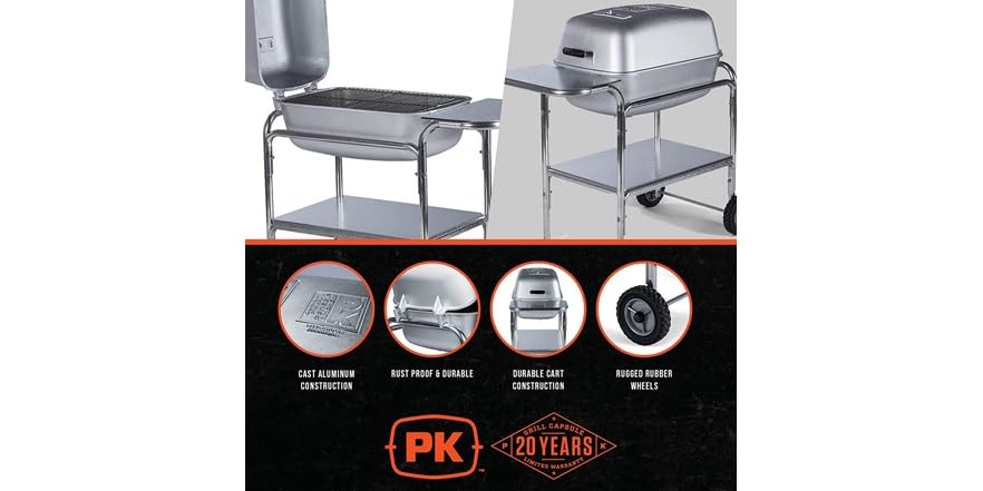 PK Grills Charcoal BBQ Grill and Smoker