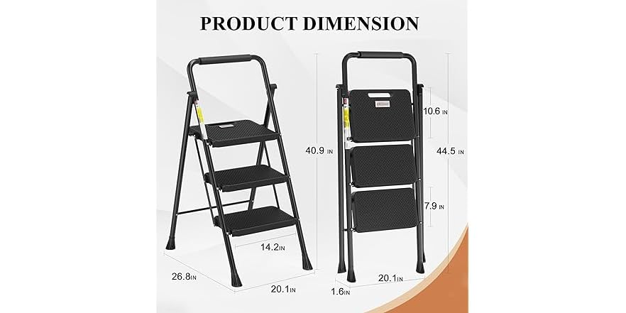 HBTower Folding Step Ladders/Pick Size and Style