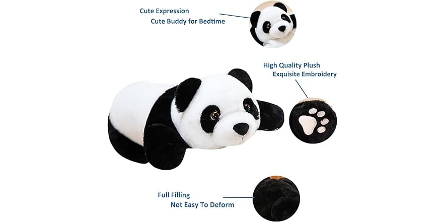 1.76lbs Panda Weighted Stuffed Animal