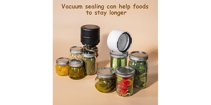 Automatic Mason Jar Vacuum Sealer Kit (Open Box)