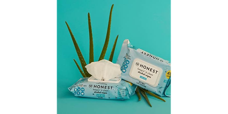 (3 or 6-Pack) The Honest Company Alcohol Wipes