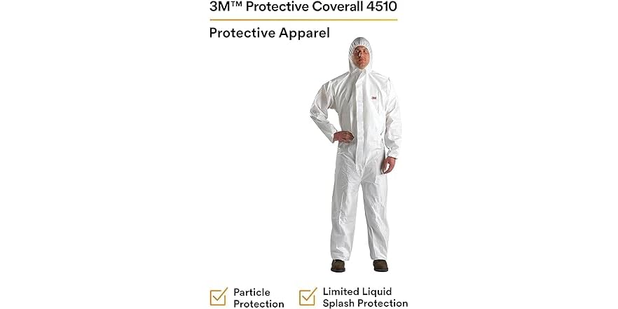 3M 4510 Disposable Protective Coverall, 20 Pack, XL