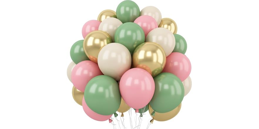 Sage Green Pink Balloon Set 120 Pack