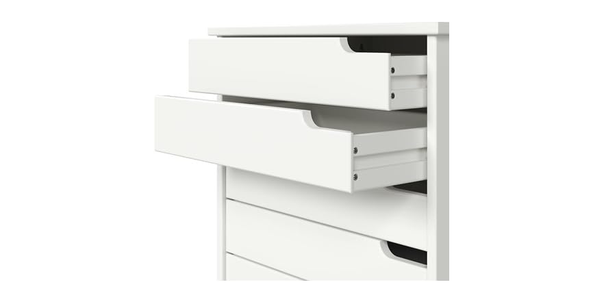 4+1 Narrow or Extra Wide White Roll Cart