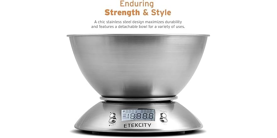 Etekcity Food Kitchen Scale with Bowl