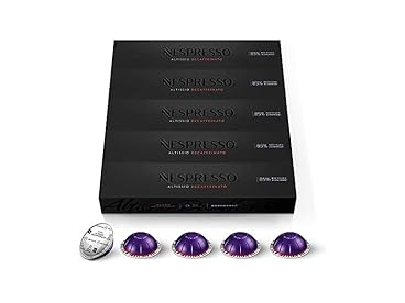 Nespresso Vertuo Altissio Decaffeinato Espresso Capsules, 90-Count