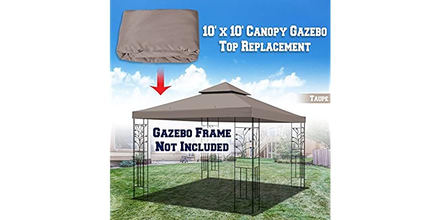 Replacement 10'X10' Gazebo Canopy Top Cover