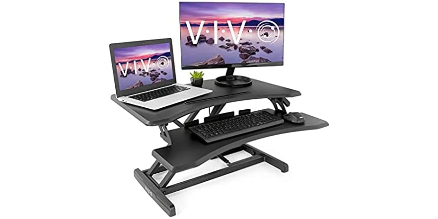 Black 33" Desk Riser