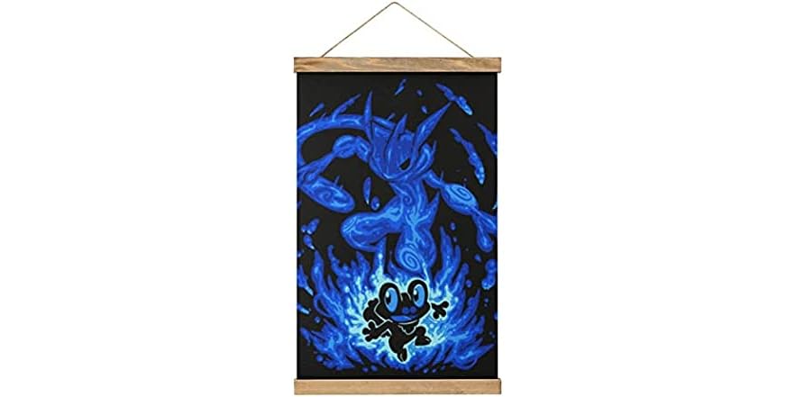 Anime Scroll Poster Wall Hanging Canvas Painting 13"x20"