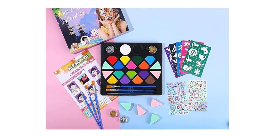 16 Colors Water Based Face Painting Kit