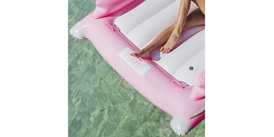FUNBOY Inflatable Pink Retro Convertible Pool Float