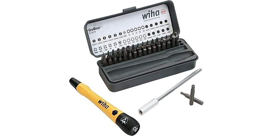 Wiha 75979 36pc GoBox ESD Precision Micro Bit Set