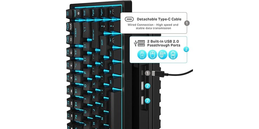 ROYAL KLUDGE RK84 Wireless 75% Mechanical Keyboard (Open Box)