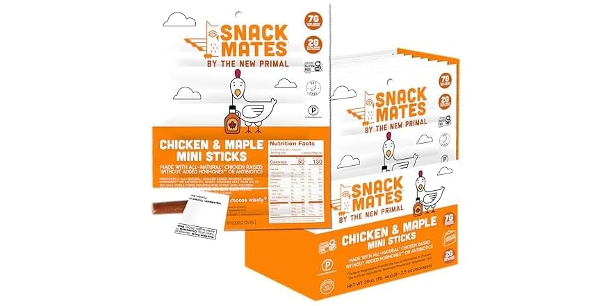 The New Primal Snack Mates Chicken & Maple, 40-Ct
