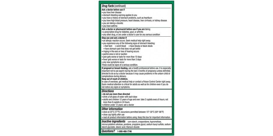 200 to 600 CT Excedrin Extra Strength