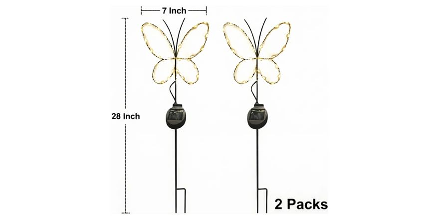 Touch Of ECO Solar Powered LED Garden Stake- Butterfly