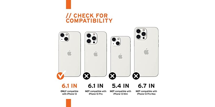 iPhone 13 Case Clear, [6.1 inch Screen]