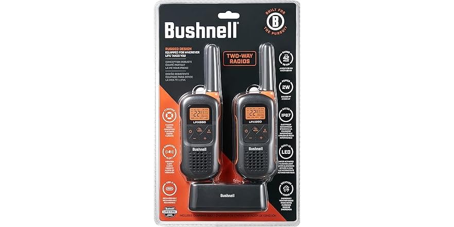 (2 Pack) Bushnell LPX650 Walkie Talkie Radio