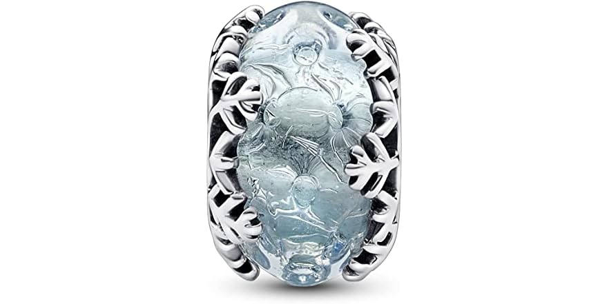 Pandora Blue Snowflake Murano Charm