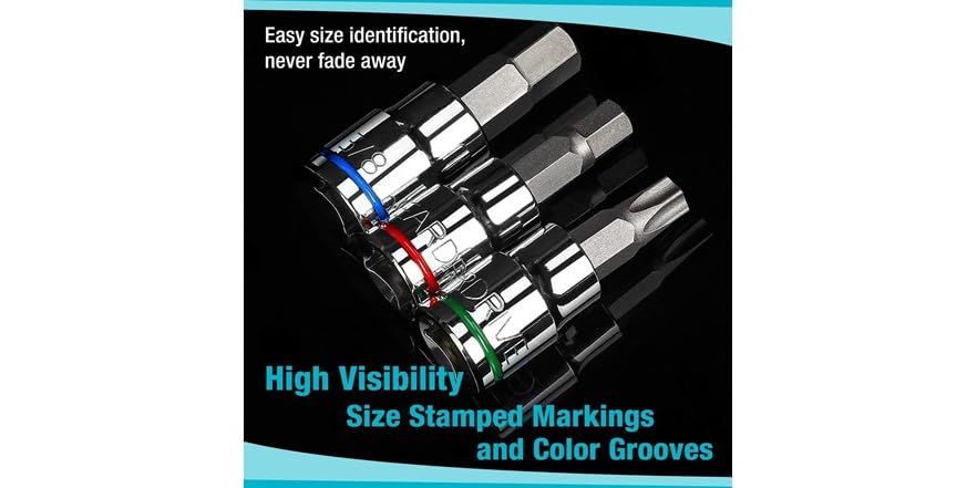 21-Piece Torx and Hex Bit Socket Set