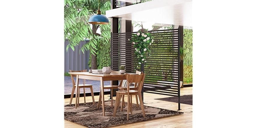 OTOSUNNY Metal Outdoor Privacy Screen 4x6