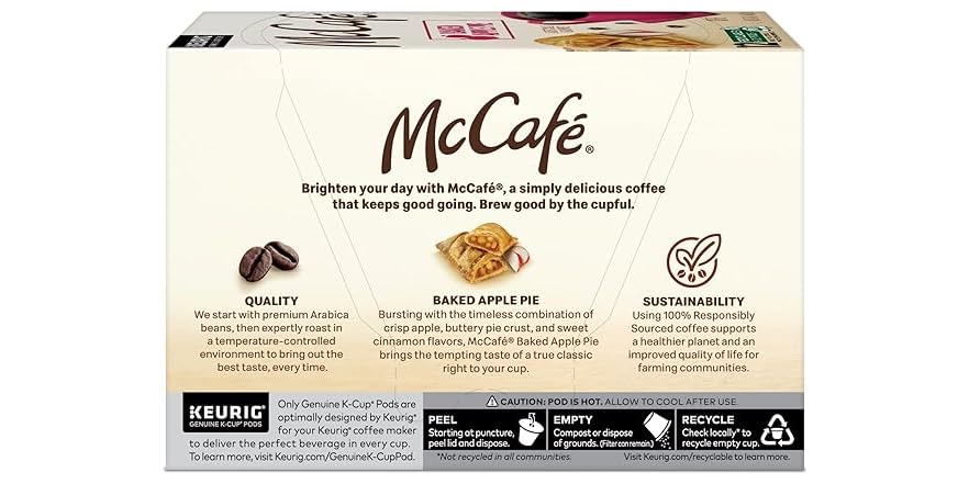 72ct McCafe Baked Apple Pie Coffee, K-Cups