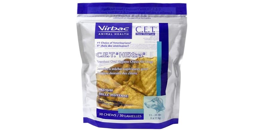 C.E.T.® HEXtra® Premium Chews,Medium 30ct