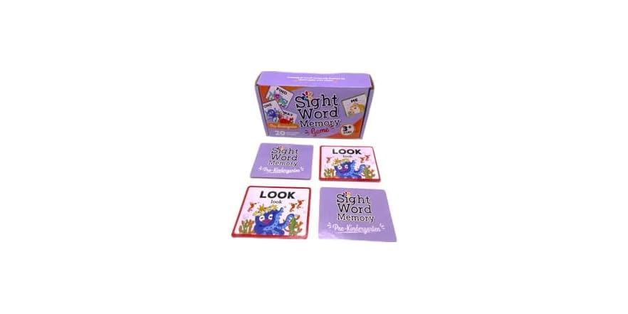 Sight Word Memory Game / Matching Game (Kindergarten)
