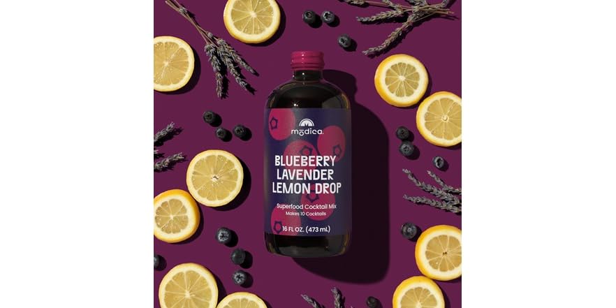 (3 Pack) Modica Cocktail Mixers Blueberry Lavender Lemon Drop