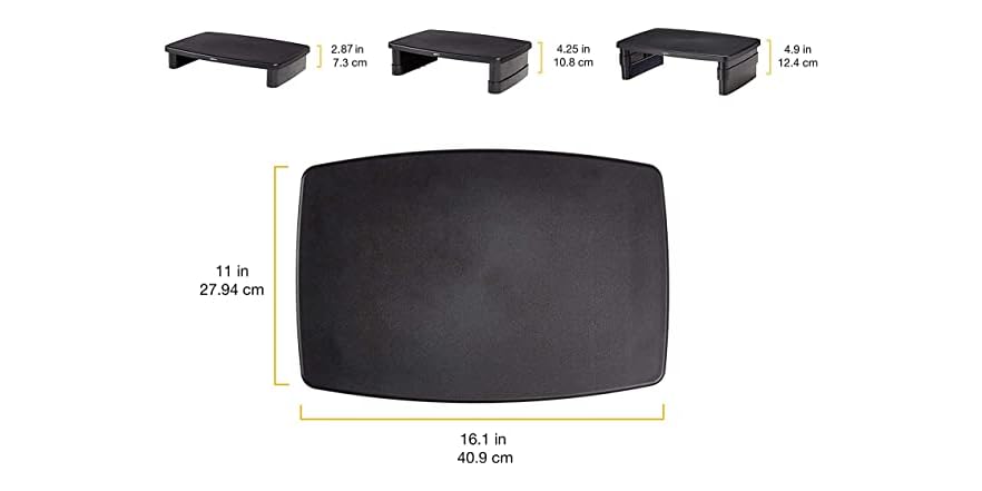 Amazon Basics Adjustable Monitor Riser Desk Stand